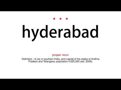 How to pronounce hyderabad - Vocab Today