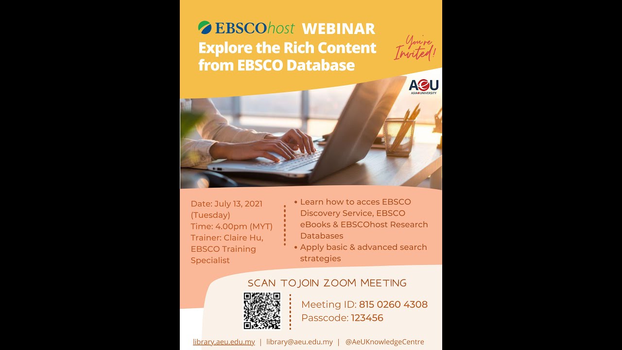 EBSCOhost Webinar: Explore the Rich Content from EBSCO Database