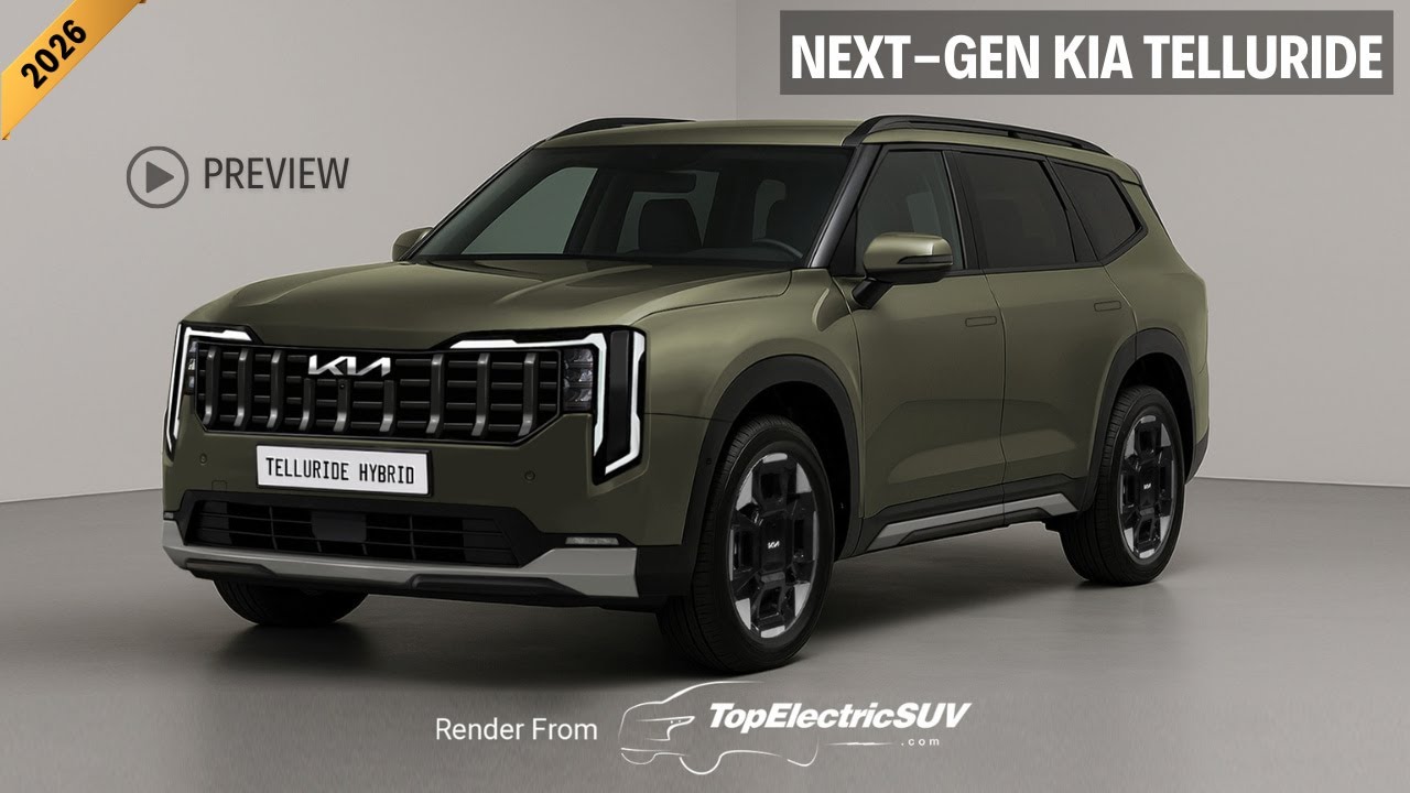 2026 Kia Telluride Hybrid Gets Rendered Based on Spies, Complements the ...