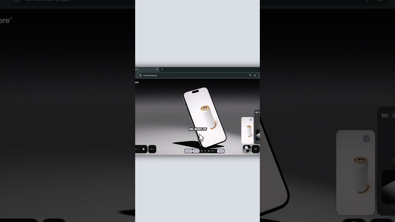 Create 3D Mockups & Logos with ContentCore 🎥📱 #shorts #ContentCore