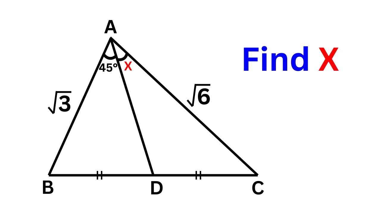 Find the angle X | Geometry Problem | Important Geometry and Algebra skills Explained