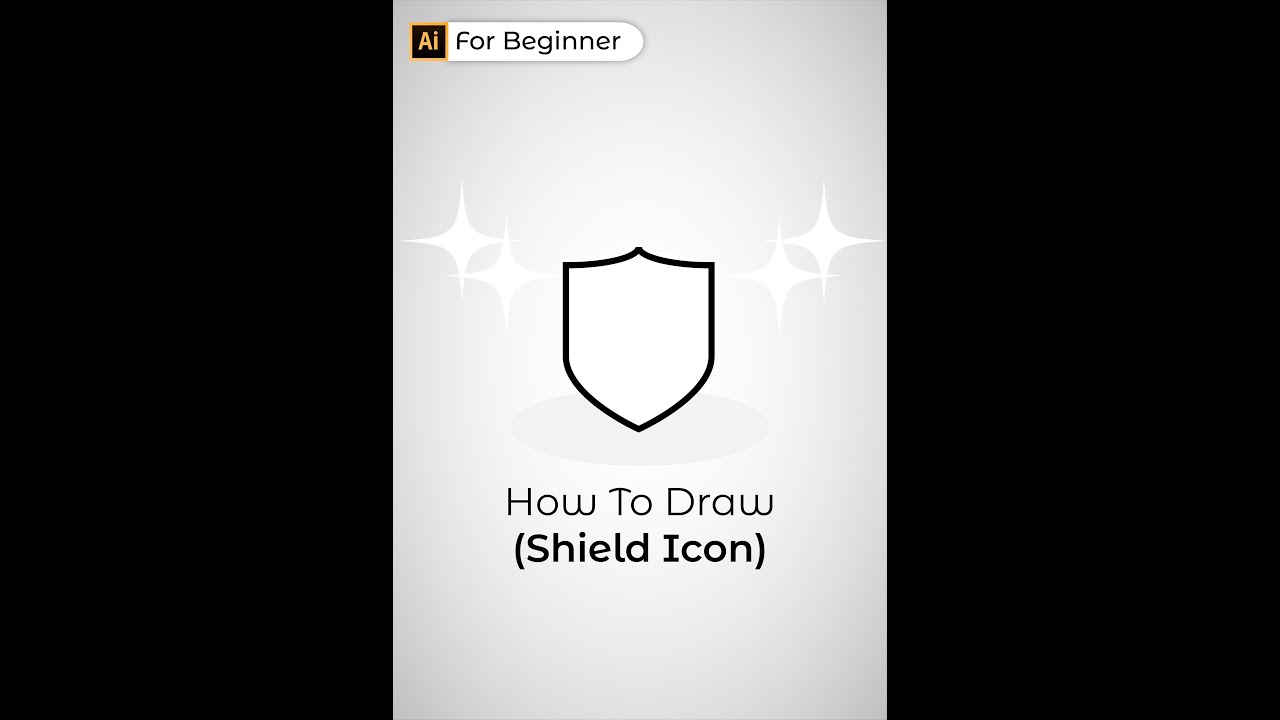 Easy Drawing Icon in Adobe Illustrator - Shield Icon