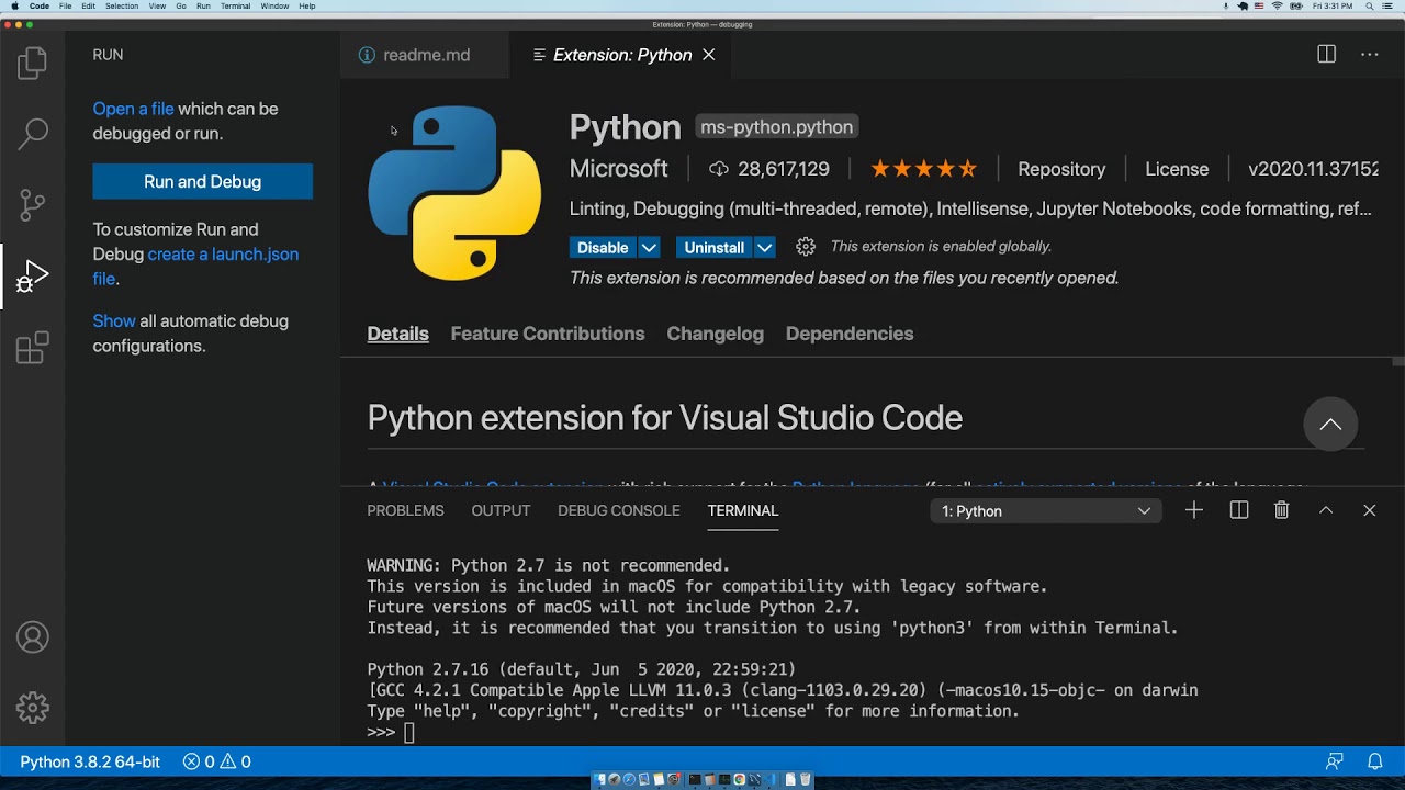 How to get the python debugger working in VScode