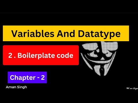 Boilerplate code In Java || Chapter - 2 ||Java Placement Course.