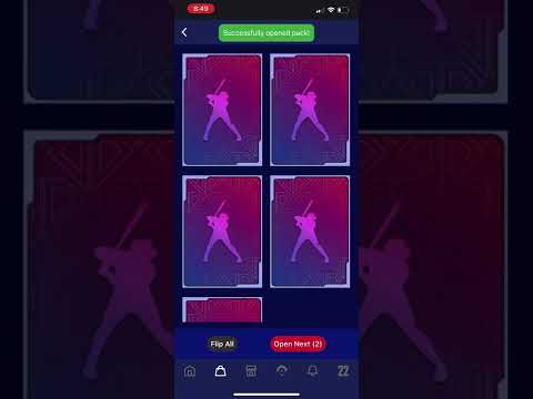 MLB the show companion app pack opening.