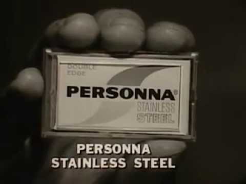 Vintage Old 1960's Personna Stainless Steel Razor Blades Commercial