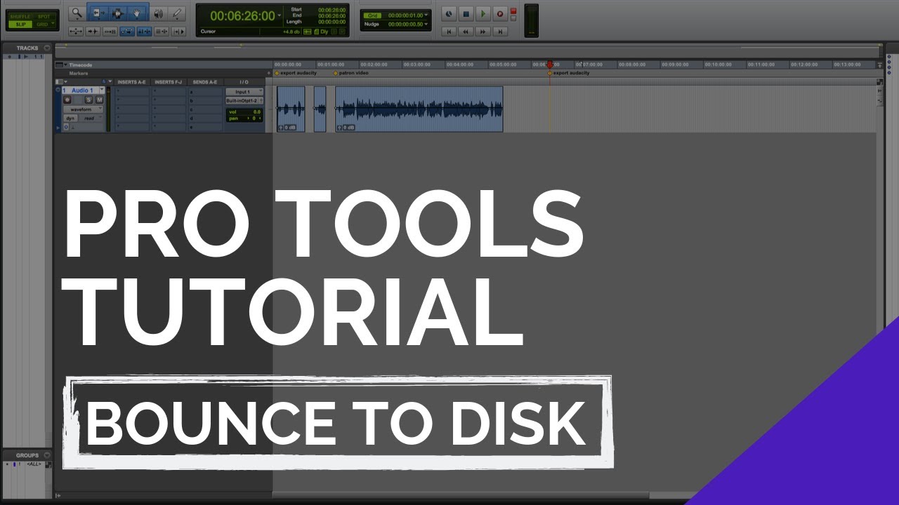 Pro Tools Tutorial: Bounce To Disk