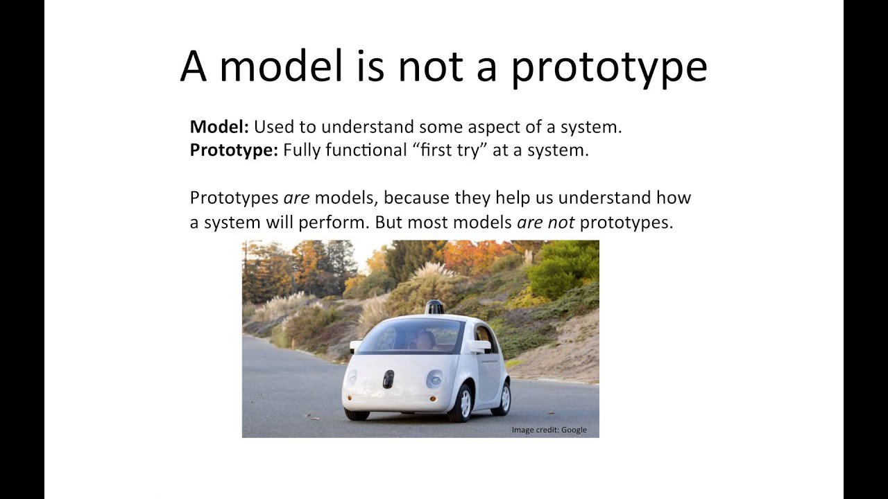 Differentiating Between Models and Prototypes
