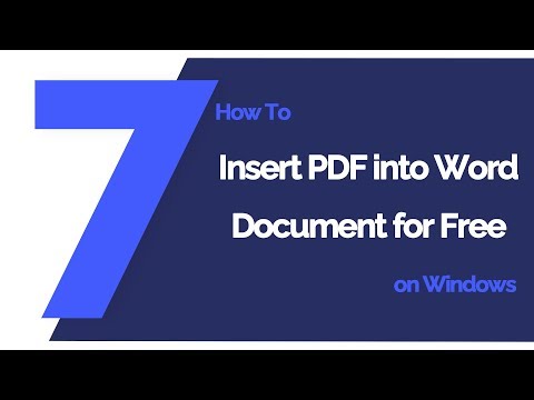 How to Insert PDF into Word Document for Free on Windows