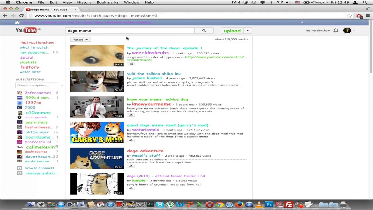 Doge Meme - Youtube Easter Egg