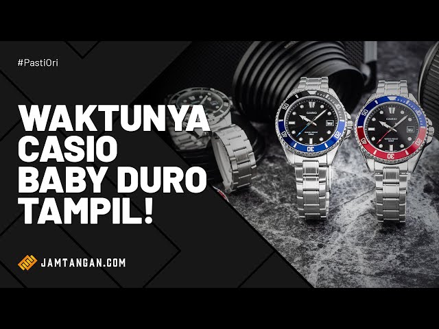 Casio General MDV-10-1A2 MDV-10-1A2VDF Baby Duro Black Dial Black Resin ...