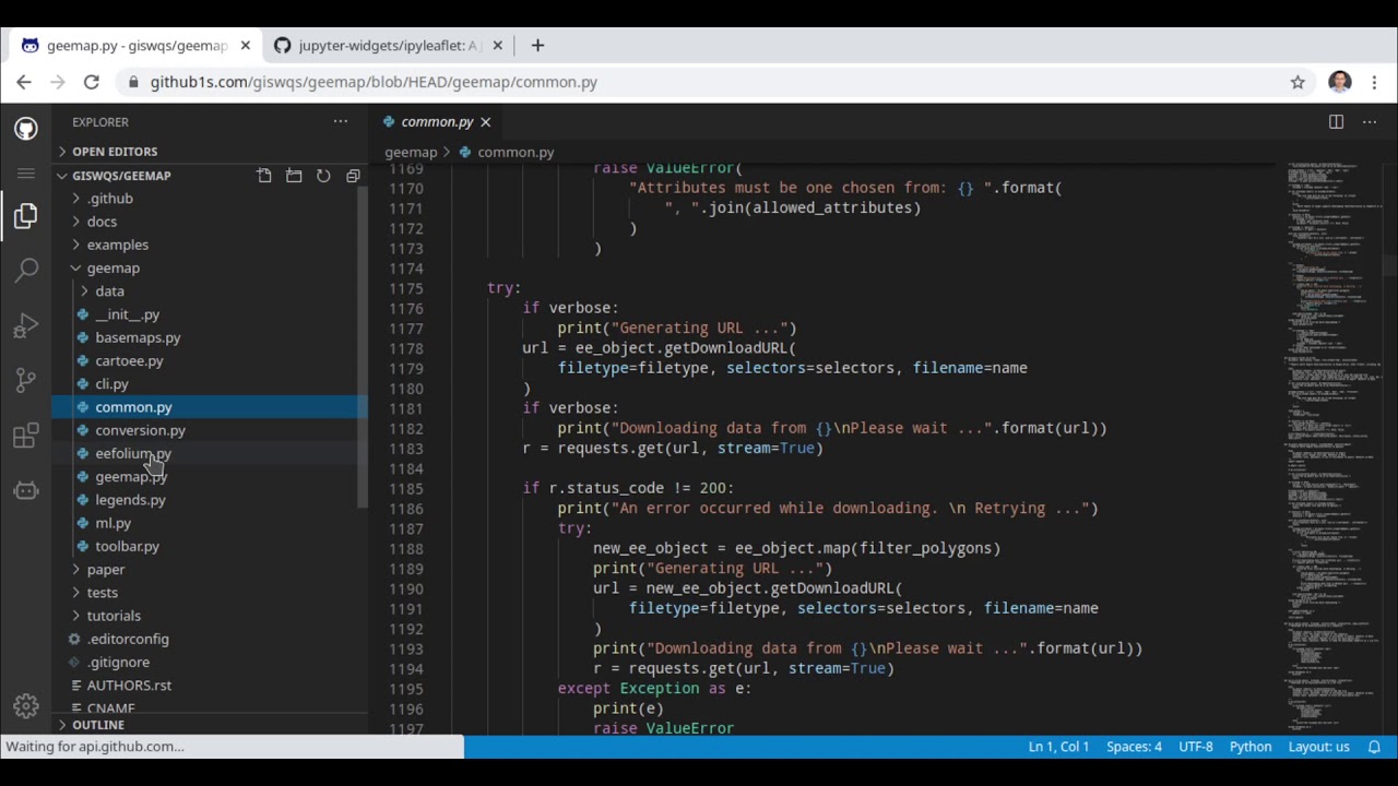 One second to read GitHub code with Visual Studio Code via a browser