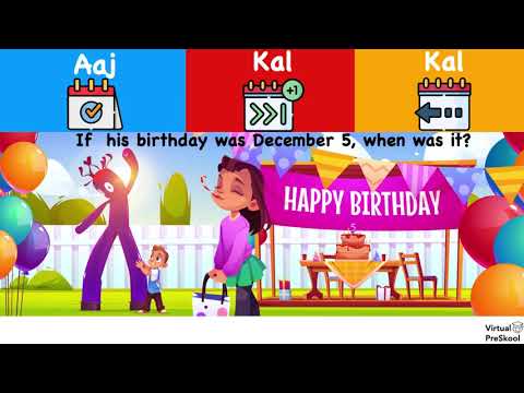 Learn Hindi vocabulary for: today, tomorrow, and yesterday