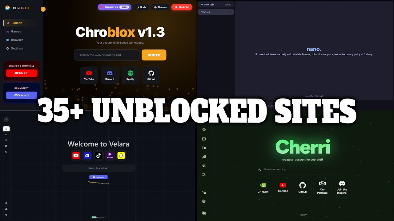35+ NEW Rare Unblockers Links | Unblocked Websites for School Chromebook (2026 new)(WORKING!!)