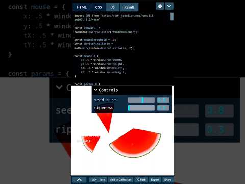 Watermelon with code⌨️ #html #css #coding #codepen #javascript #vuejs