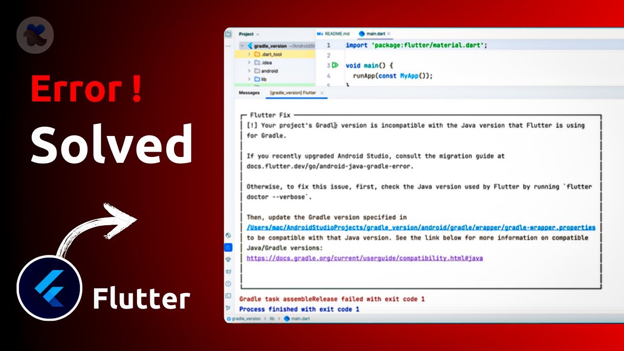 Your Gradle is Incompatible with Java Version Error in Flutter - Solution (Hindi)
