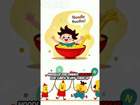 N is for Noodles! | Fun Alphabet Poem | Nursery Rhymes & Toddler Learning #funny #kidssongs #facts