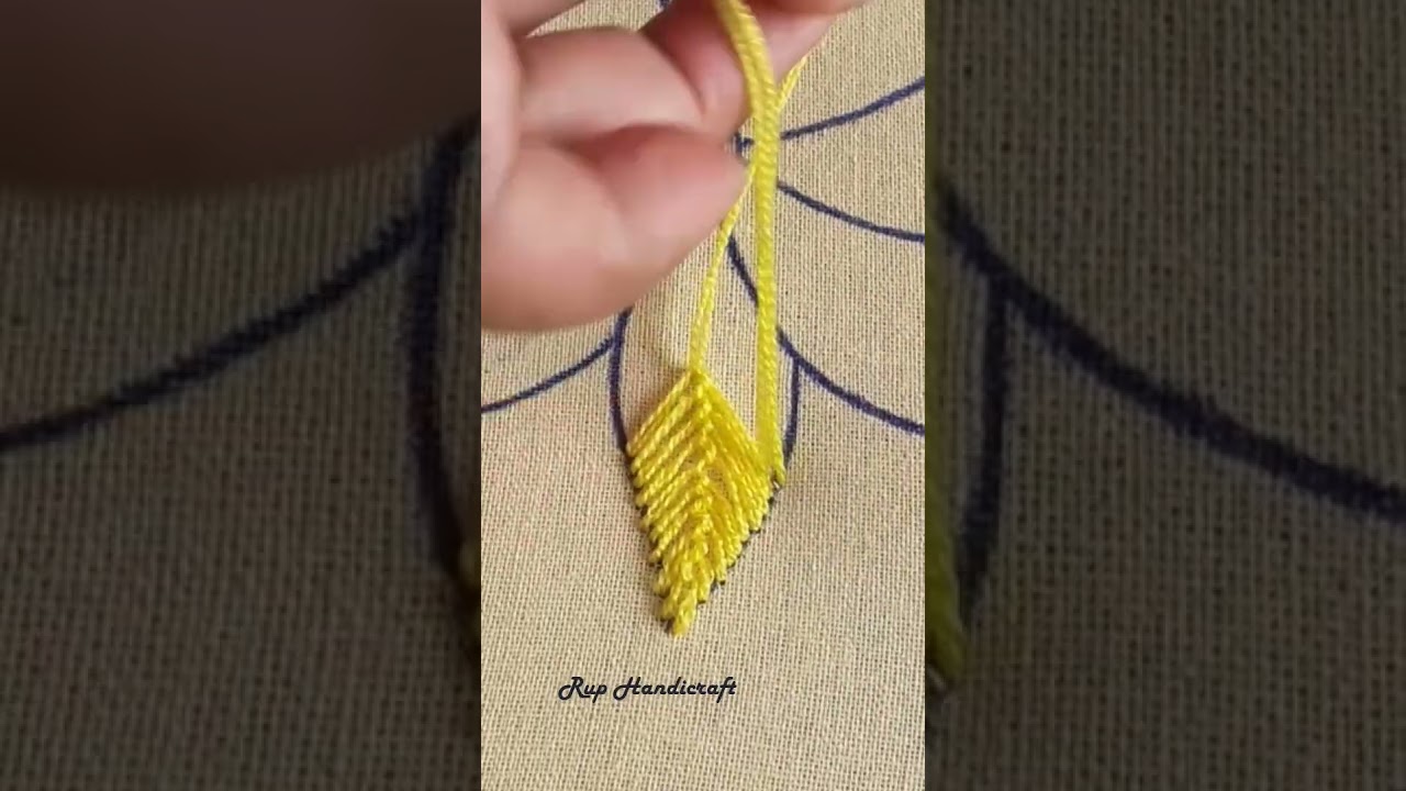 Flower Embroidery ! Feather Flower Embroidery short videos #youtube #trending #shorts #viral #reels