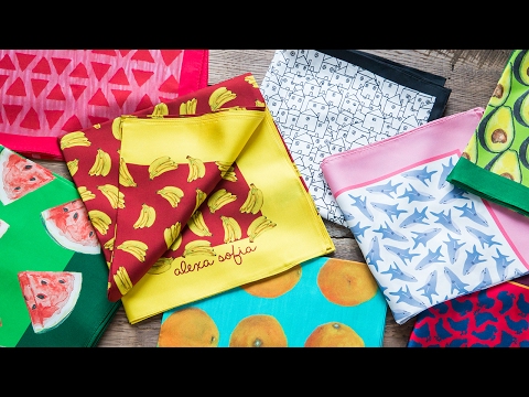 Spunky—but elegant. Art-inspired scarves with fun prints.