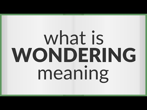 Wondering | meaning of Wondering