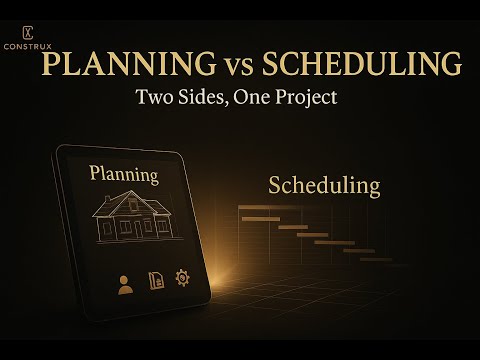 Planning vs Scheduling in Construction | Key Differences Explained Simply