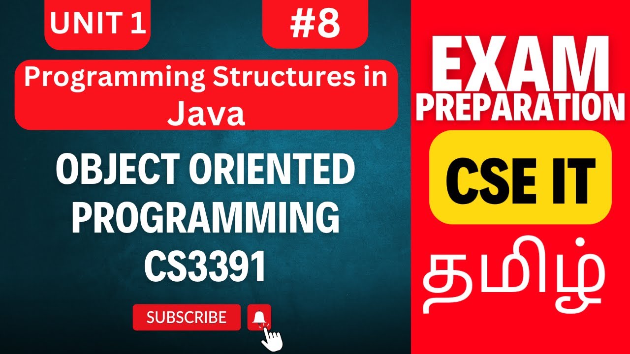 Programming Structure in Java | Object Oriented Programming (CS3391) Unit 1 Concepts