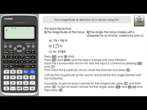 Find The Magnitude & Direction Of A Vector Using Pol | Casio Classwiz fx-991EX