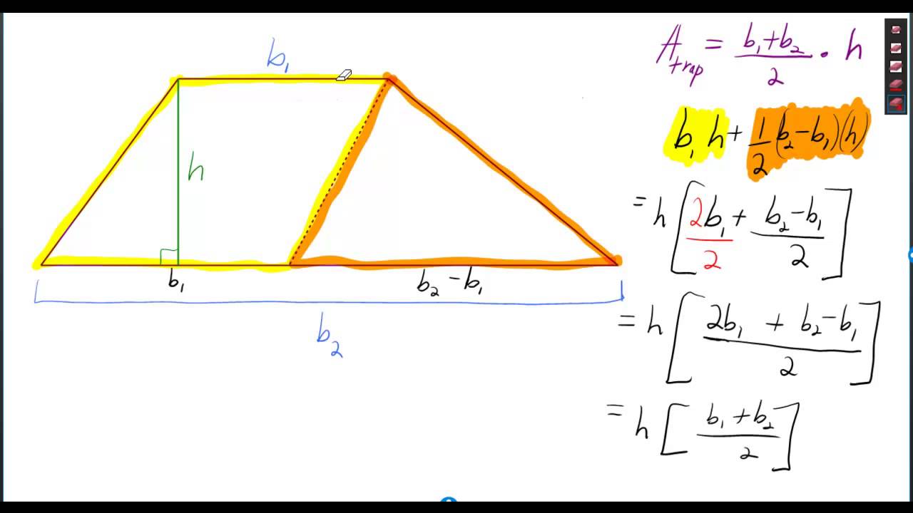 Proof: Area formulas for Rectangle, Parallelogram, Triangle and Trapezoid