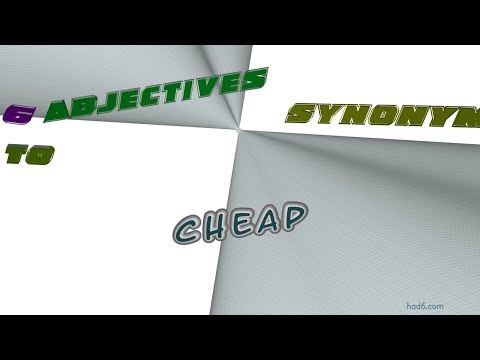 cheap - 8 adjectives with the meaning of cheap (sentence examples)