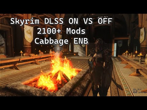 Skyrim Raytraced DLSS ON VS. OFF