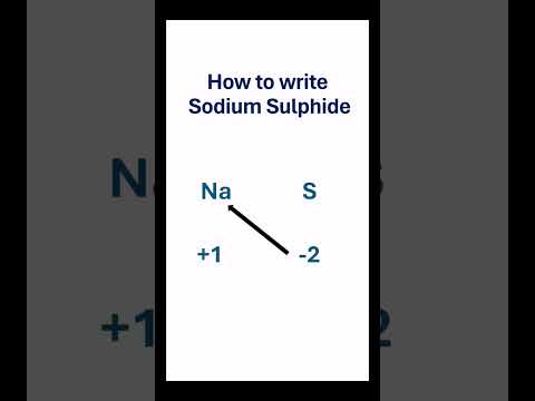 How to write Sodium Sulphide.