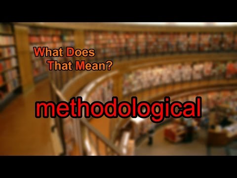 What does methodological mean?
