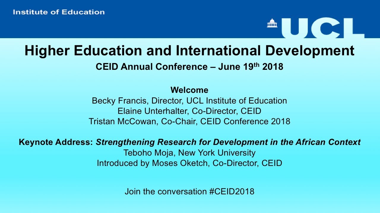 CEID Annual Conference 2018: Higher Education and International Development