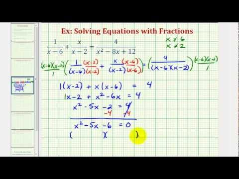 Ex 1: Solve a Rational Equation (Alternative Method) | Math Help from ...