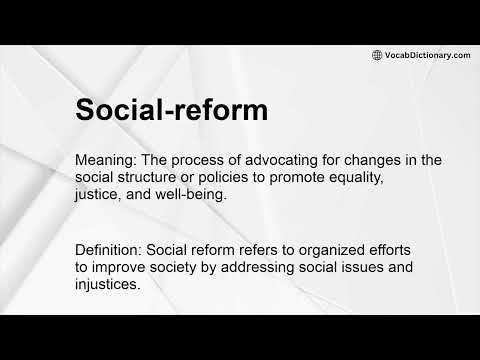 Social-reform Meaning