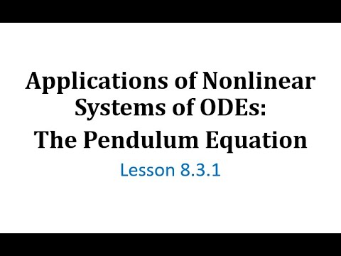 (8.3.1) Application of a Nonlinear System of ODEs: Trajectories of the ...