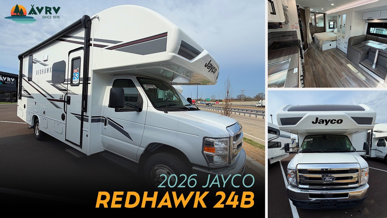 CAMP ANYWHERE in the 2026 Jayco Redhawk 24B Class C