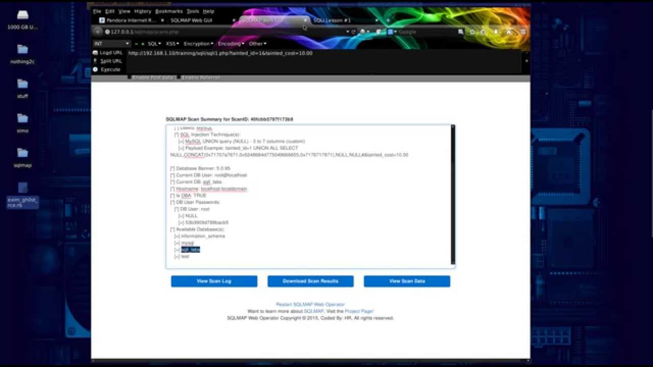 SQLMAP Web GUI - Demo #2