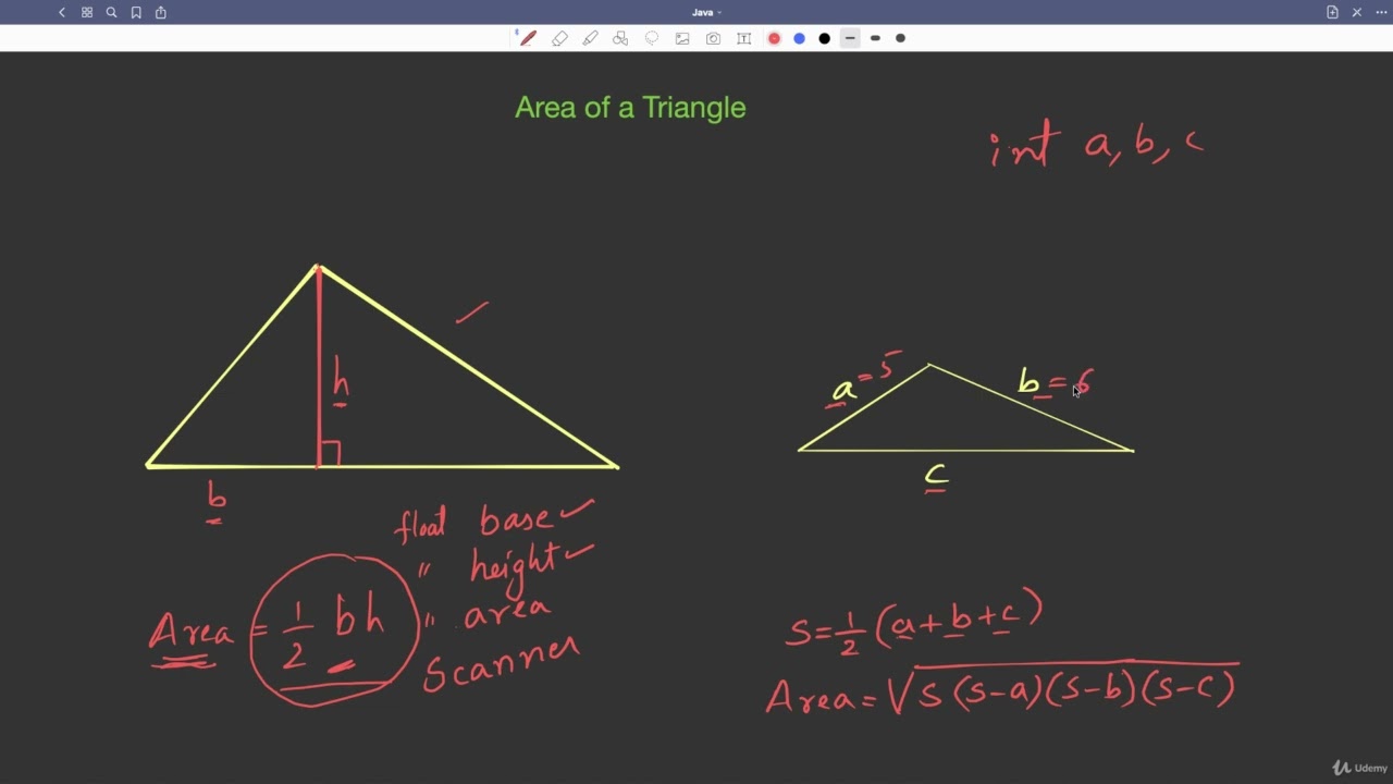 5.3 : Student Challenge – Calculate Area — [Abdul Bari] Java Course