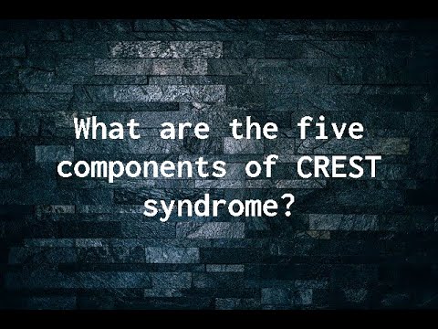 What are the five components of CREST syndrome?