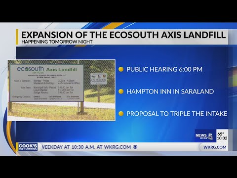 VIDEO: Mobile Baykeeper concerned about Axis Landfill Expansion Project, citing environmental concer
