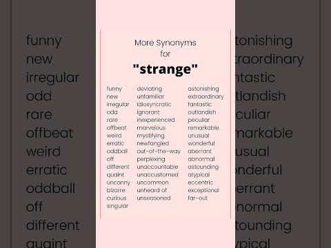14/50 day of synonyms series|Today's word is "Strange" #ytshorts #viralvideo #fyp #english #synonyms