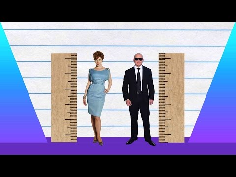 How Much Taller? - Christina Hendricks vs Pitbull!