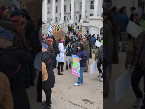 March 7, from noon-1pm. Stand up for Science protest. another big crowd despite chilly wind