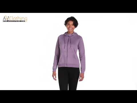 AllMade AL5003 Womens Organic CVC Fleece Full-Zip Hoodie; Custom Logo Embroidery | Screen Printing