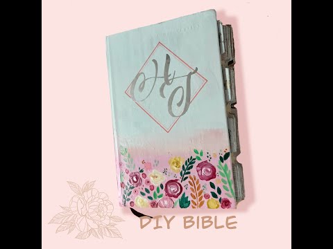 How to make a wedding guestbook from one of your old bibles.