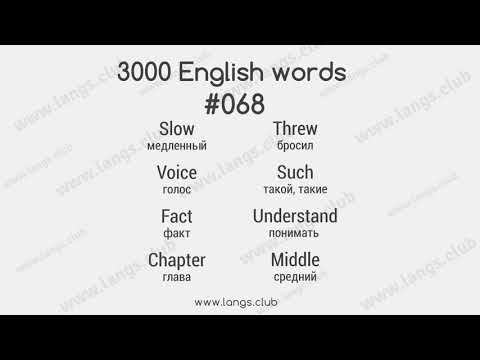 #068 - 3000 Слов английского языка. Английский самостоятельно