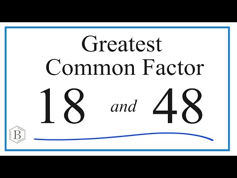 How to Find the Greatest Common Factor for 18 and 48
