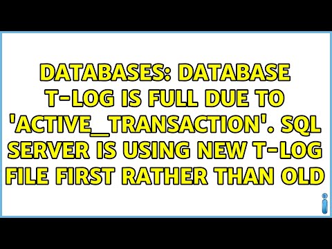Database T-Log is full due to 'Active_transaction'. SQL server is using new T-log file first...