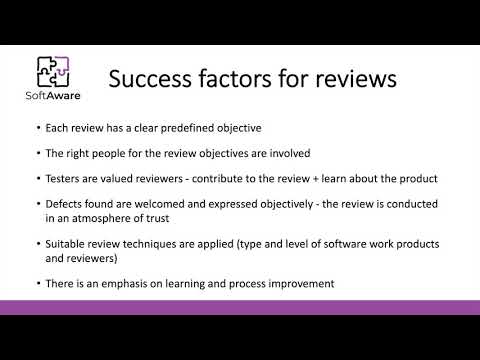 Static Testing (4). Success Factors for Reviews